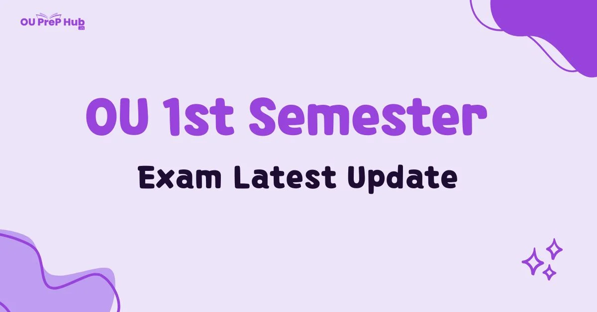 1st Sem - OU Prep Hub